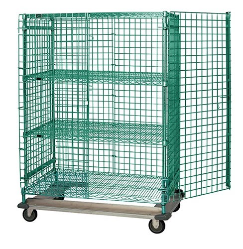 MD2460-70SECP Proform Green Epoxy Dolly Base Security Cart