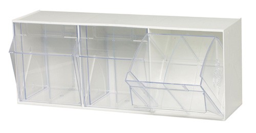 QTB303 Clear Tip out Bin - Quantum Storage