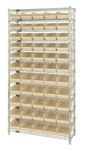 WR12-102 Shelf Bin Wire Shelving System - Quantum Storage