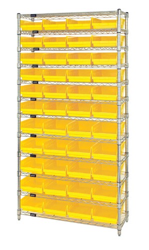 WR12-108 Shelf Bin Wire Shelving System - Quantum Storage