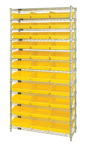WR12-110 Shelf Bin Wire Shelving System - Quantum Storage