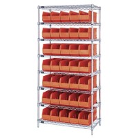 Wire Shelving with Stackable Shelf Bins - Stackable Shelf Bins - Bins & Systems - WR8-461 ...